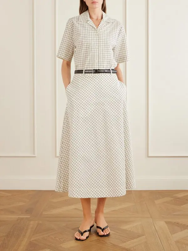 RÓHE Checked Cotton-blend Shirt