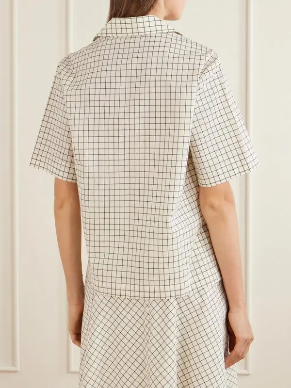 RÓHE Checked Cotton-blend Shirt
