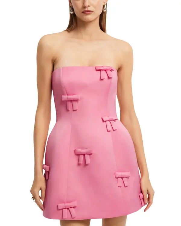 LEO LIN Roselle Bow Mini Dress