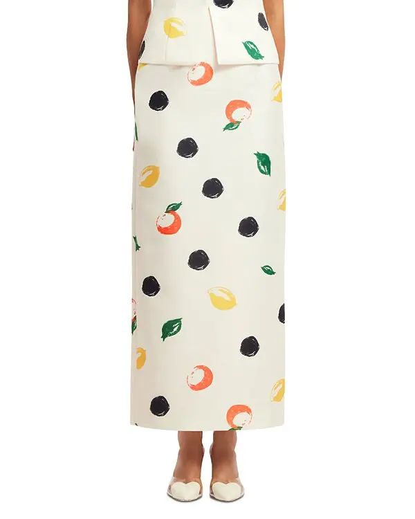 LEO LIN Quinn Maxi Skirt - Citrus Spots