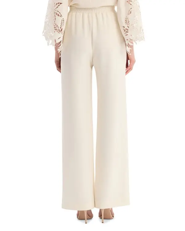 Oscar De La Renta Georgette Wide Leg Pants - Ivory