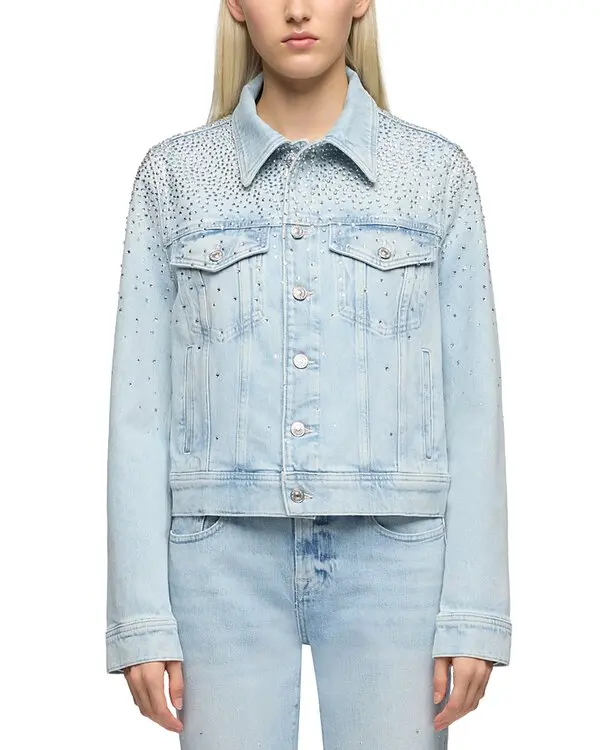 7 For All Mankind Adi Denim Trucker Jacket - Luminous Blue