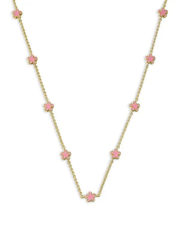 Kendra Scott Jane Strand Necklace - Gold Dark Pink Enamel