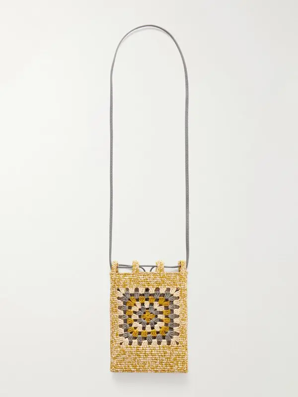 Loewe Crocheted Raffia Bucket Bag - Neutrals