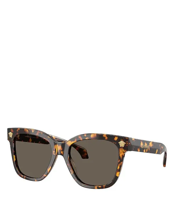 Versace 55mm Square Frame Sunglasses - Brown