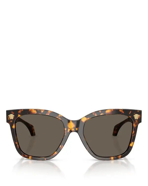 Versace 55mm Square Frame Sunglasses - Brown