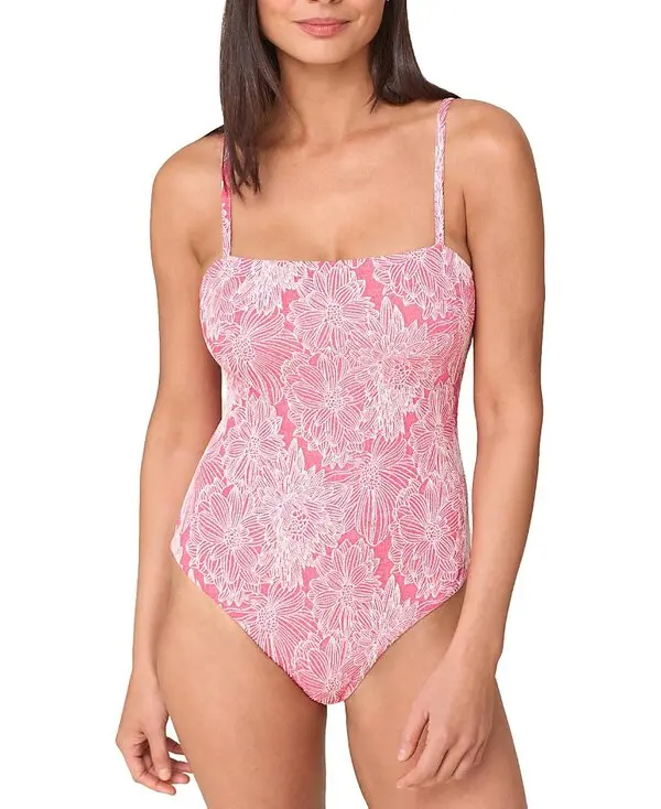 ANDIE Mersea Straight Neck One-piece Swimsuit - Peachy