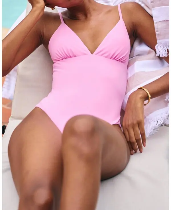ANDIE Lanikai Plunge One-piece Swimsuit - Rosebloom