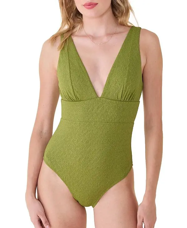 ANDIE Mykonos Plunge One Piece Swimsuit - Cactus