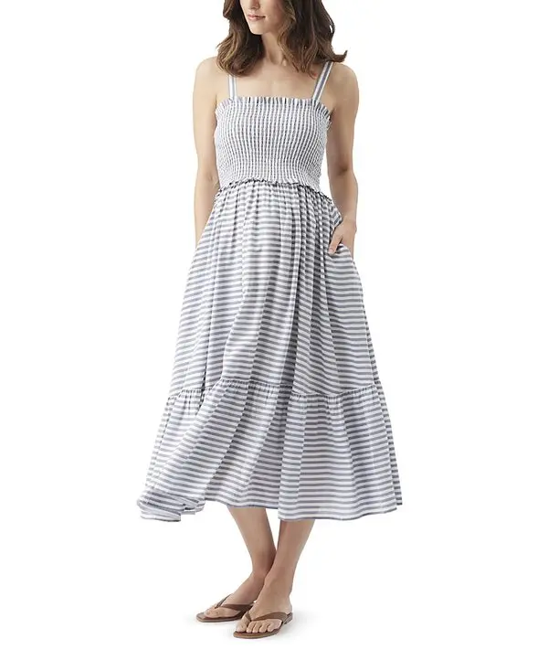 RIPE MATERNITY Sofia Stripe Dress - Indigo/white
