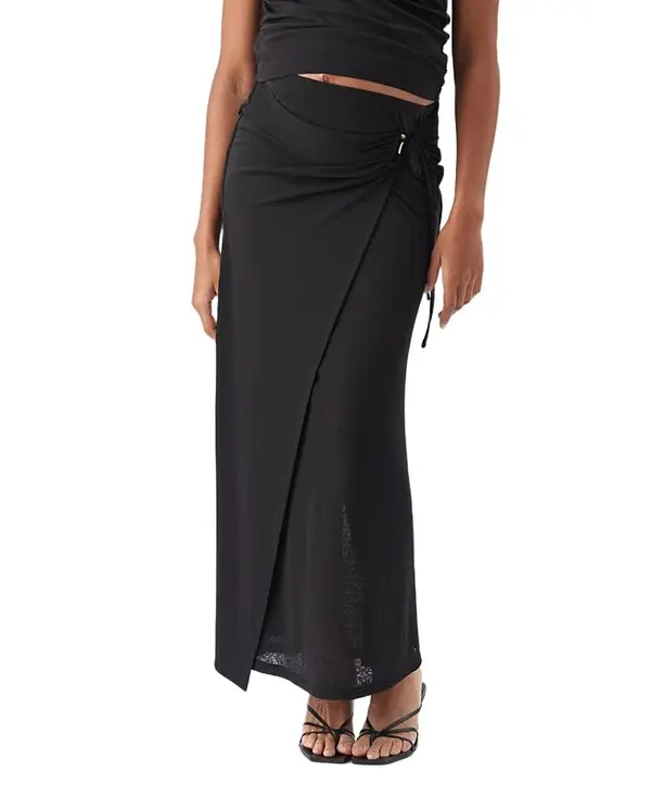 RIPE MATERNITY Rhi Mock Wrap Skirt - Black