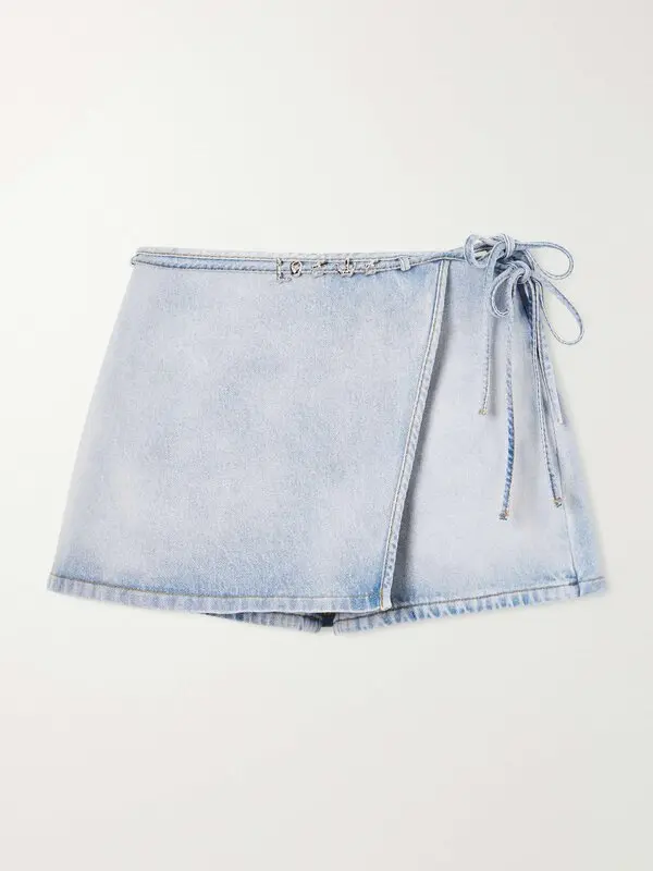Loewe Straight-leg Denim Shorts - Light Denim