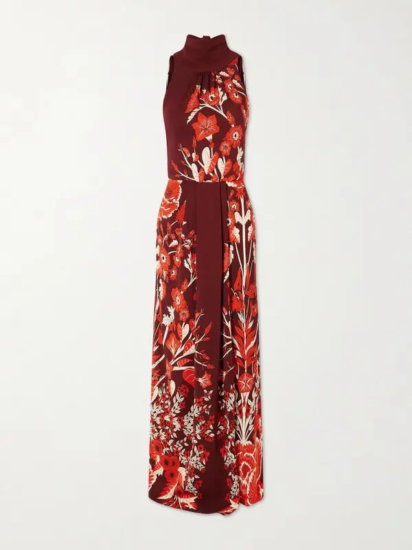 Johanna Ortiz Sacred Currents Printed Maxi Dress - Red