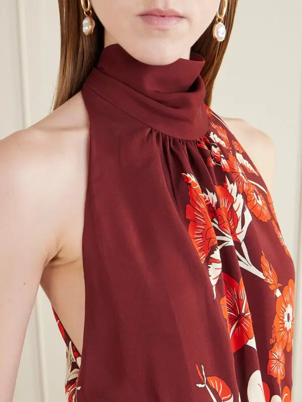 Johanna Ortiz Sacred Currents Printed Maxi Dress - Red