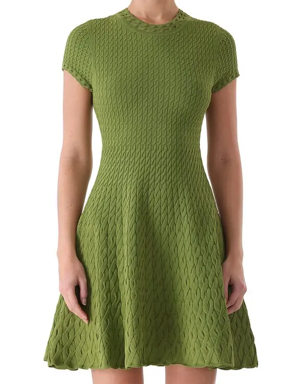 JASON WU Short Sleeve Cable Knit Dress