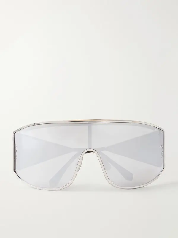 Loewe Speed Shield Mask Metal Sunglasses - Silver
