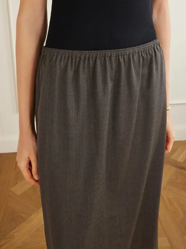 ST. AGNI Wool-blend Maxi Skirt