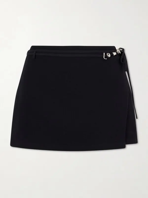 Loewe Paula's Ibiza Cotton And Silk-blend Crepe Skorts