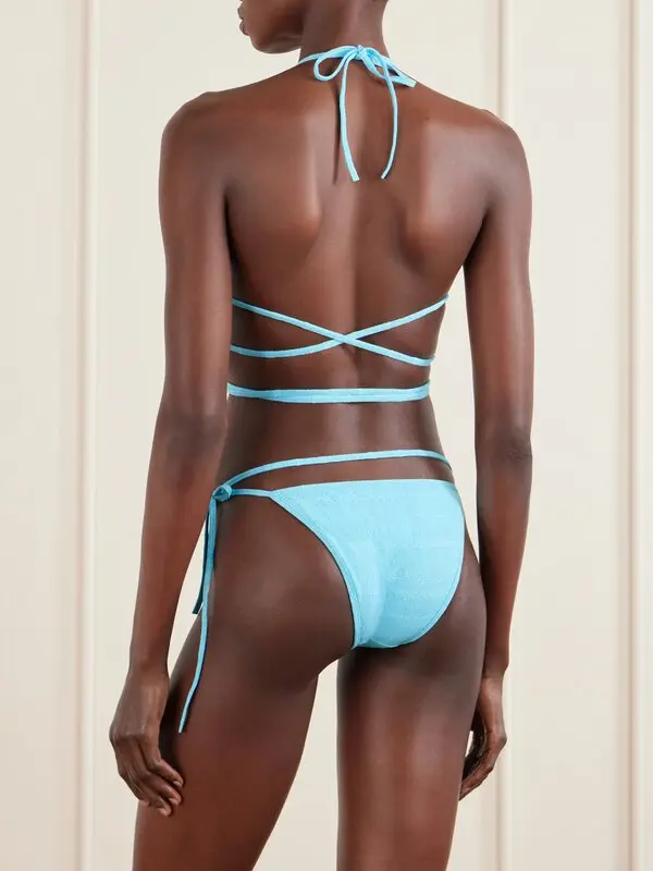 Loewe Paula's Ibiza Jacquard Bikini Briefs - Blue