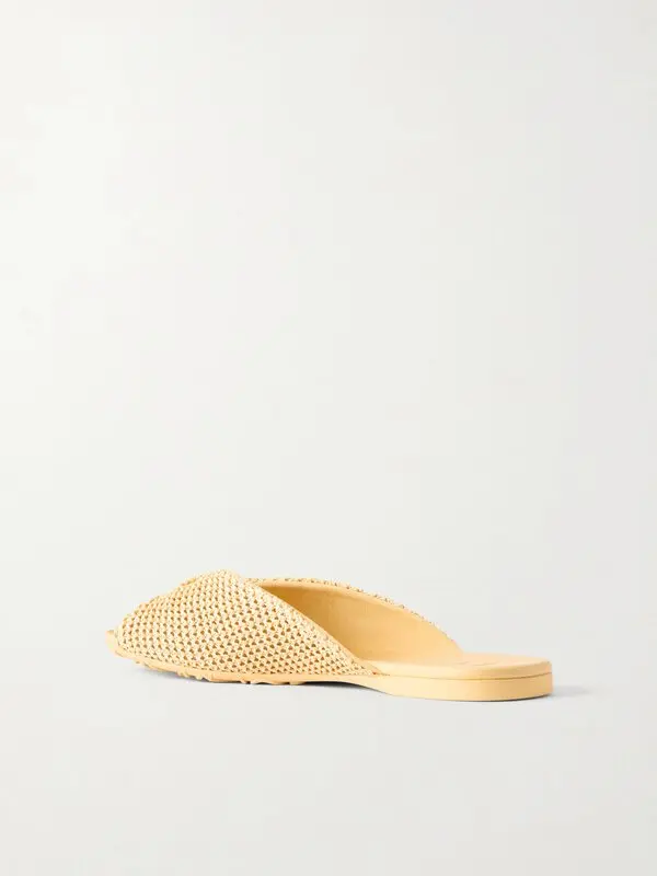 Loewe Paula's Ibiza Pebble Raffia-effect Slides