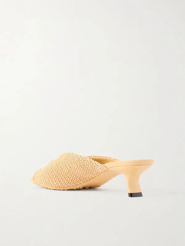 Loewe Paula's Ibiza Pebble Raffia-effect Mules