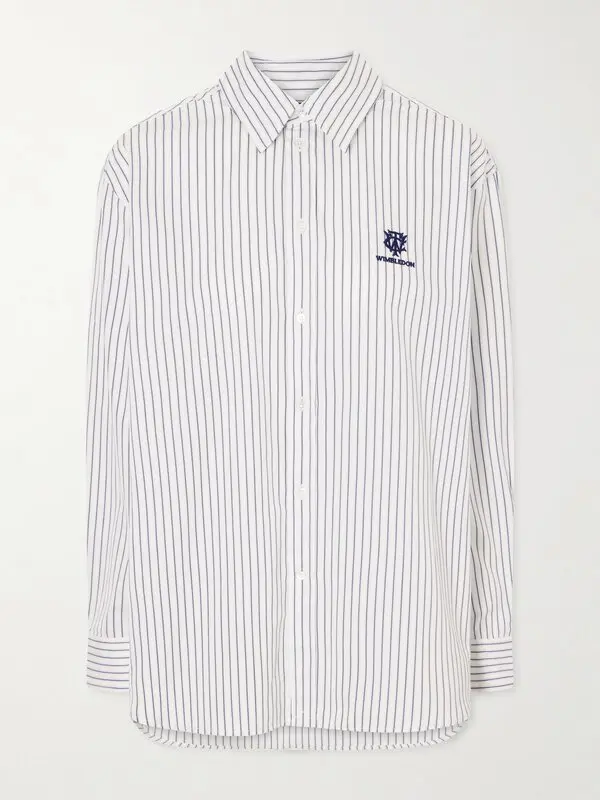 Polo Ralph Lauren Wimbledon Embroidered Striped Shirt - Blue