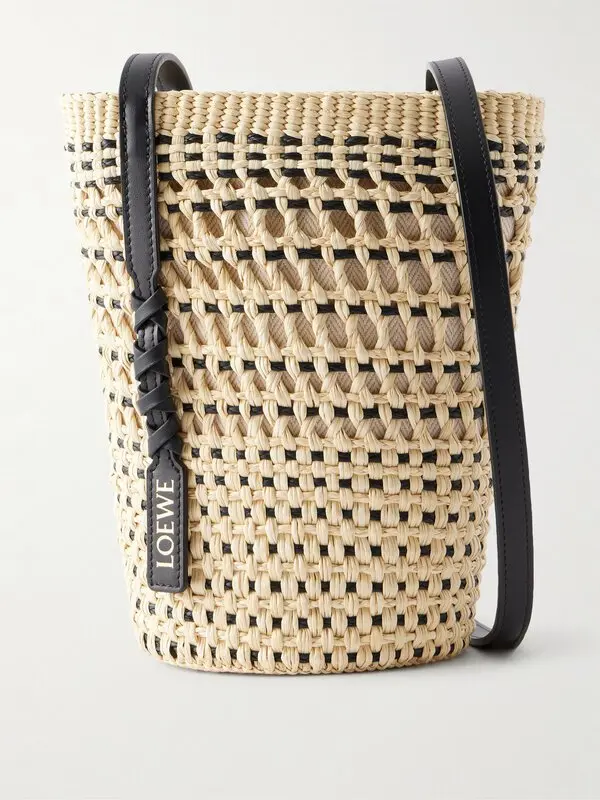 Loewe Braided Raffia Shoulder Bag - Neutrals