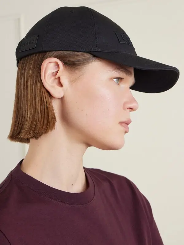 Loewe Logo-embroidered Cap - Black