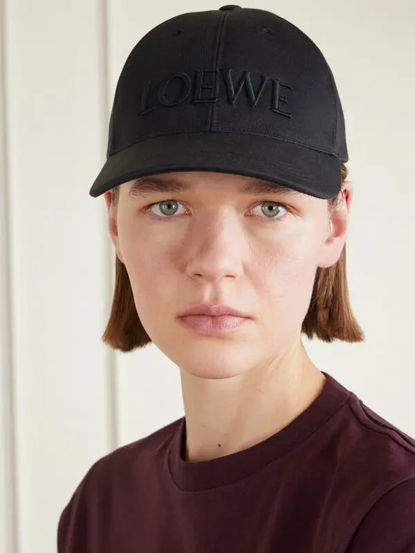 Loewe Logo-embroidered Cap - Black