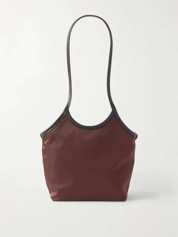 VALESQUE Cami Small Leather-trimmed Nylon-satin Tote