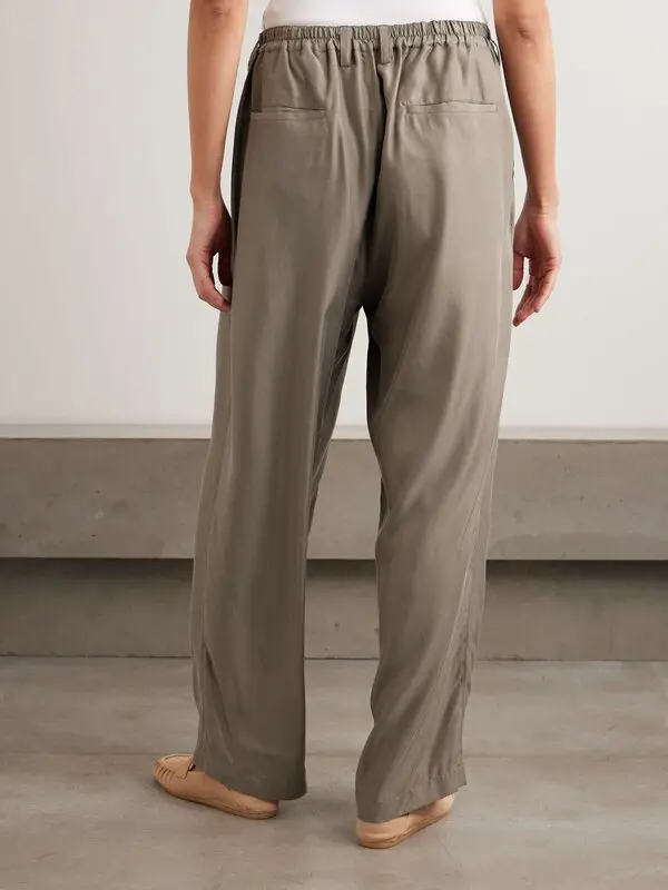 SSSTEIN Pleated Twill Wide-leg Pants
