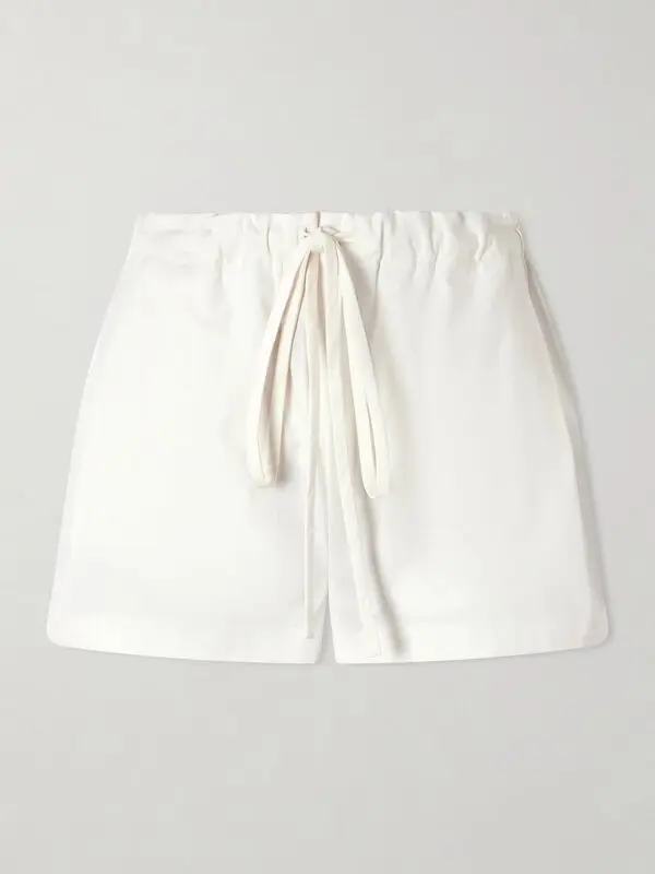 Khaite Cotton And Silk-blend Shorts - White