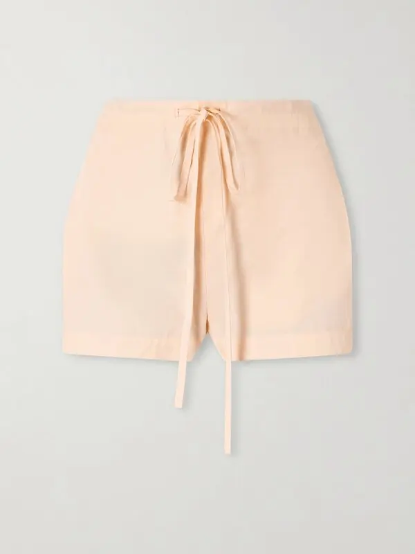 Khaite Cotton-poplin Robbie Shorts - Orange