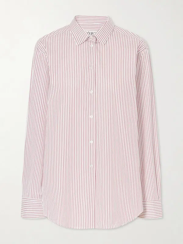RÓHE Boss Striped Cotton Poplin Shirt - Multi