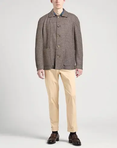 Fedeli Wool, Alpaca Wool, And Nylon Houndstooth Overshirt