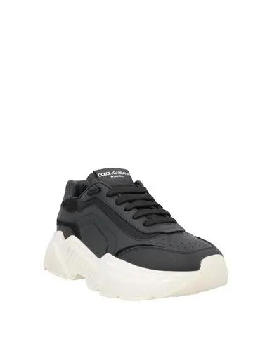 Dolce & Gabbana Calfskin And Textile Fiber Chunky Sneakers - Black