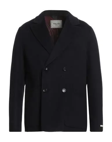 PALTO' Coat In Midnight Wool And Nylon - Midnight Blue