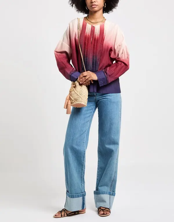 FORTE_FORTE Woven Bohemian Blouse - Red