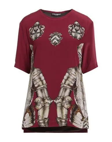 Dolce & Gabbana Burgundy Silk Top - Red
