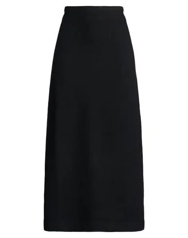 JIL SANDER Midi Flared Wool Skirt - Black