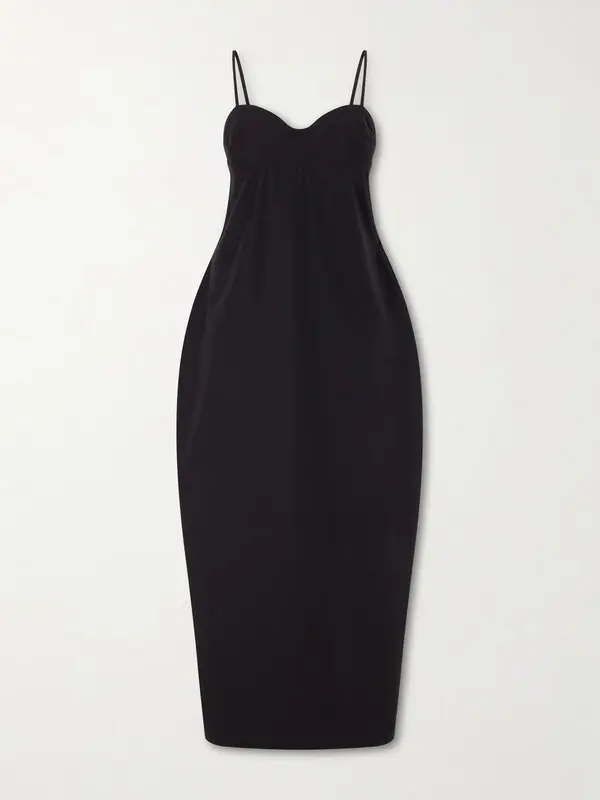 RÓHE Cotton 'dahippa' Midi Dress - Black
