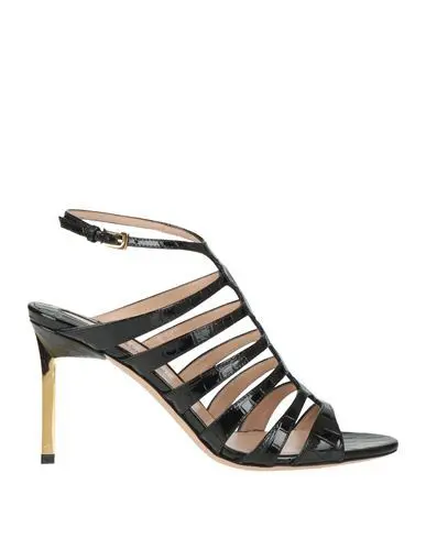 TOM FORD Sandals In Patent Leather With Crocodile Print - Black