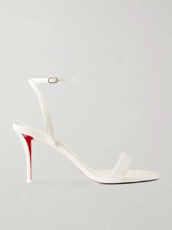 CHRISTIAN LOUBOUTIN Miss Z 80 Leather Sandals - White