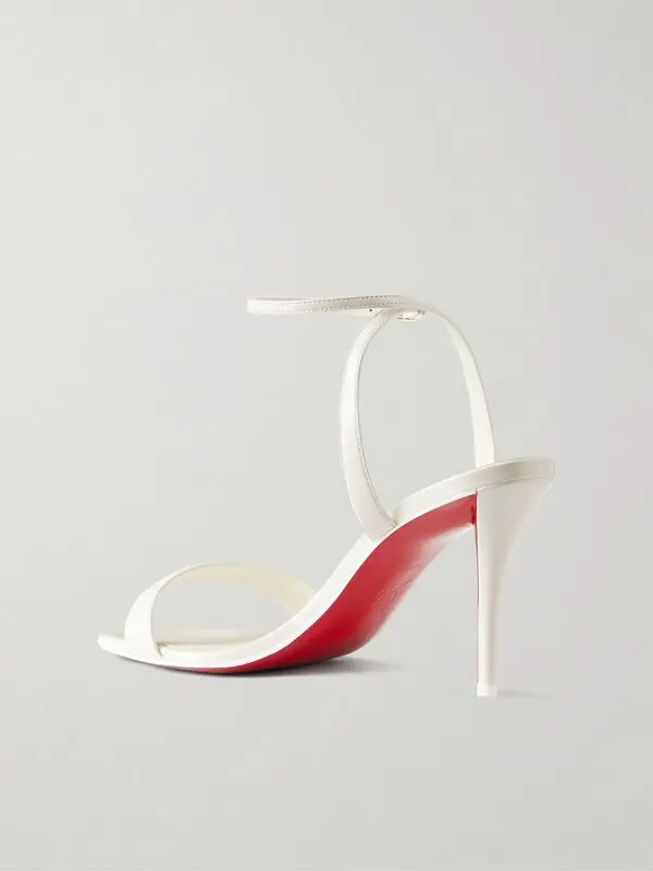 CHRISTIAN LOUBOUTIN Miss Z 80 Leather Sandals - White