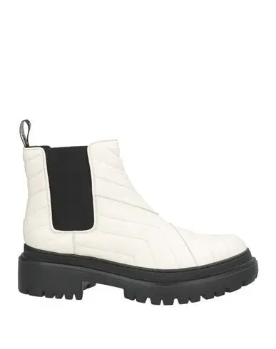 POLLINI Leather Ankle Boots - White