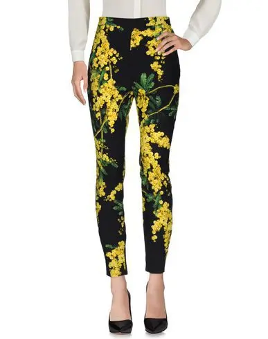 Dolce & Gabbana Floral Print Slim-fit Pants - Black