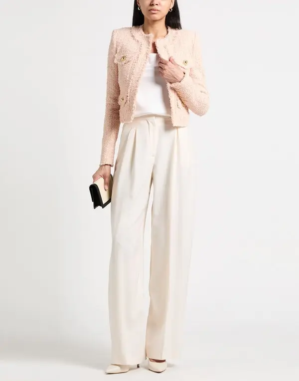 Balmain Jacket In Polyamide, Virgin Wool, And Cotton - Pink