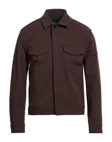 Theory Jacket Dark Size Cotton, Nylon, Elastane - Brown
