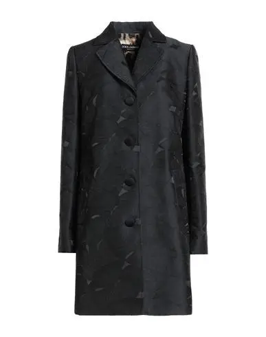Dolce & Gabbana Jacquard Overcoat - Black