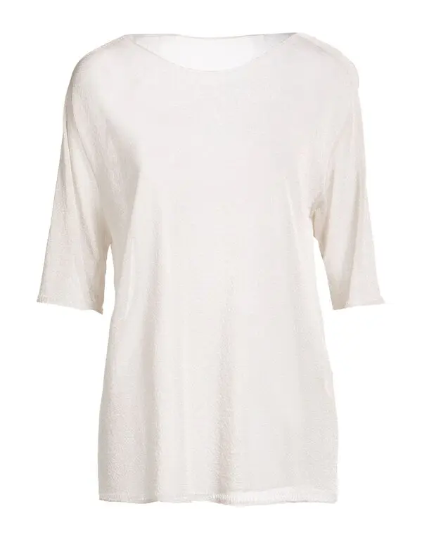 ROBERTO COLLINA Metallic Knit Scoop Neck Top